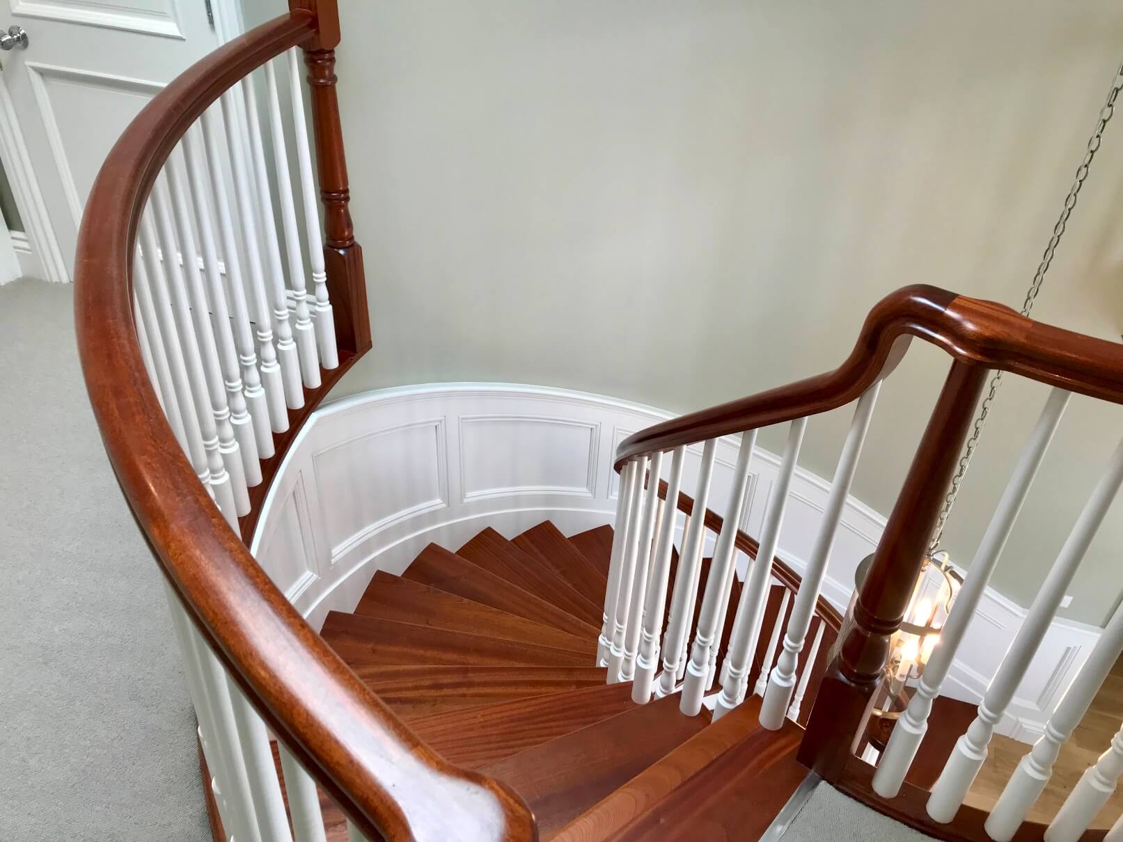 Curved Concrete Stairs Kilkenny Ireland - mahogany treads and ...