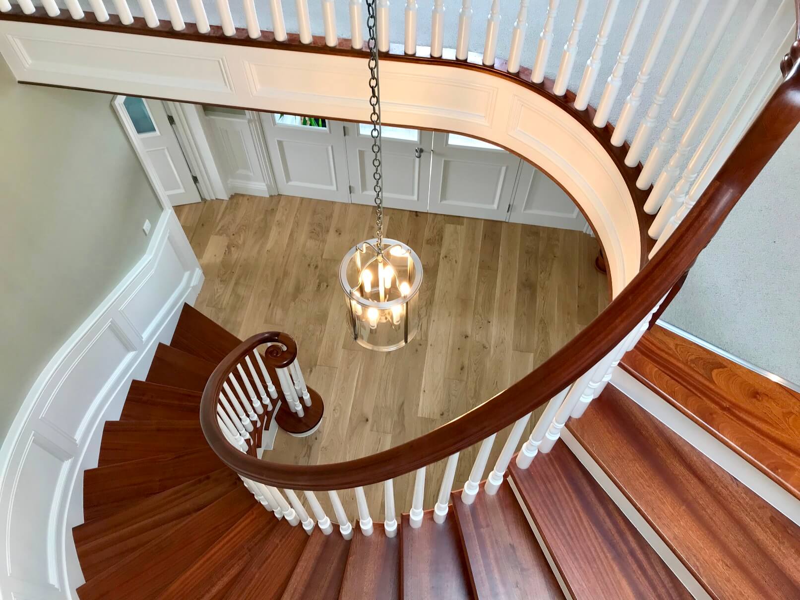 Curved Concrete Stairs Kilkenny Ireland - mahogany treads and ...