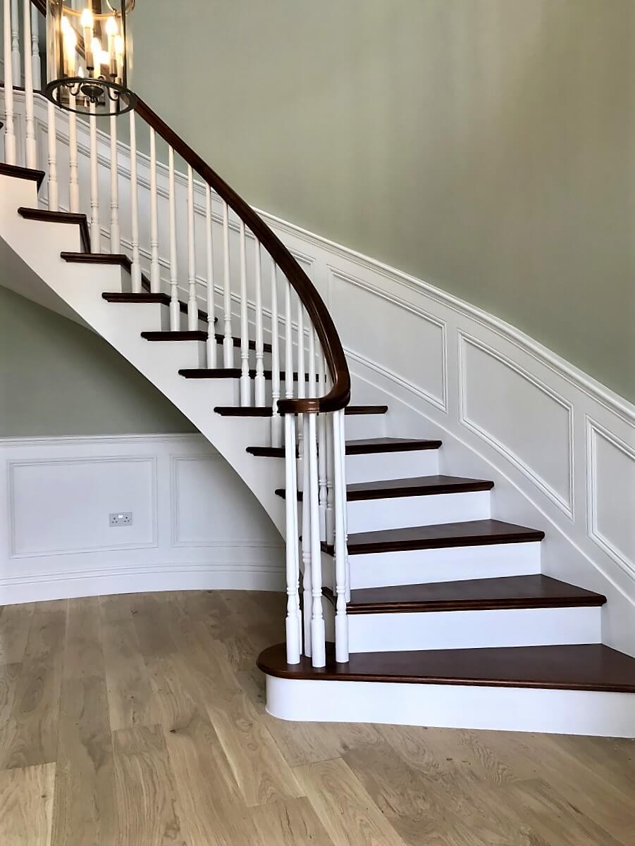 Curved Concrete Stairs Kilkenny Ireland - mahogany treads and ...
