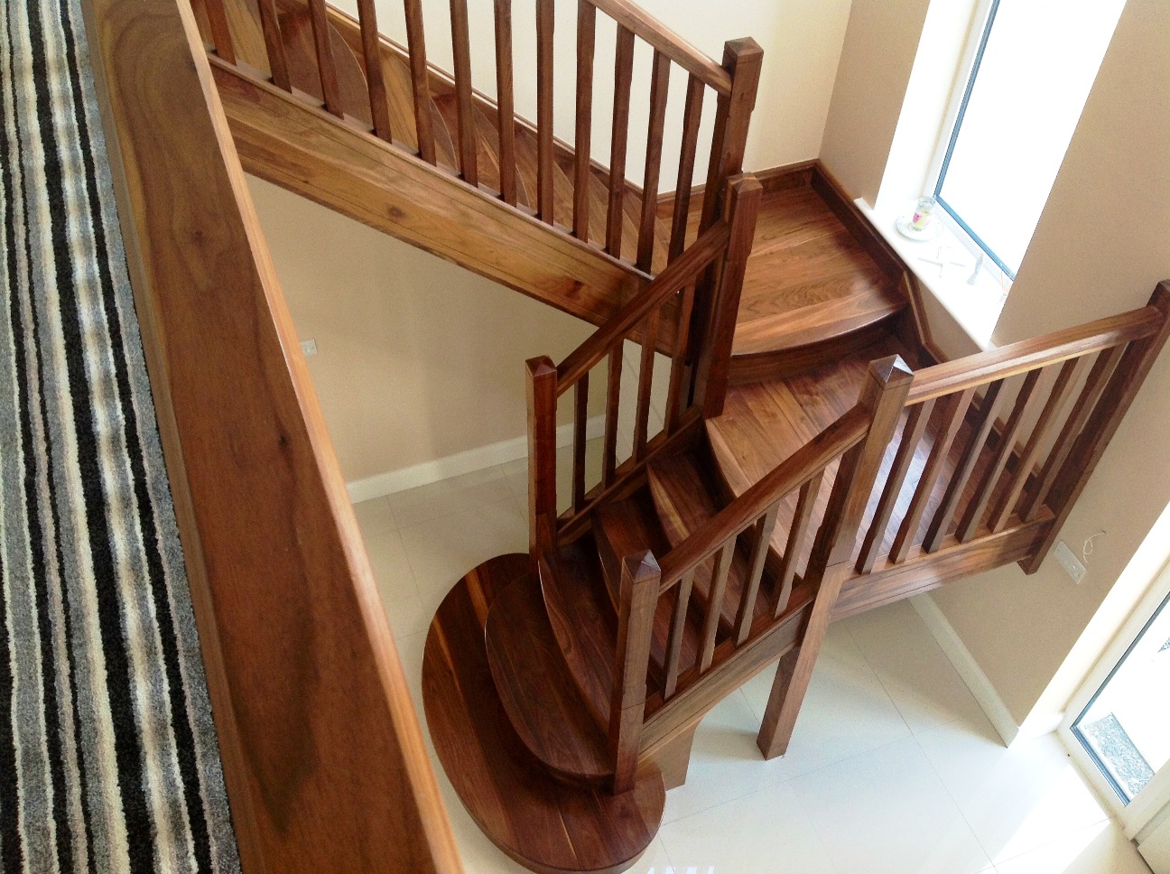 Contemporary solid walnut closed string timber stairs - Stairs in ...